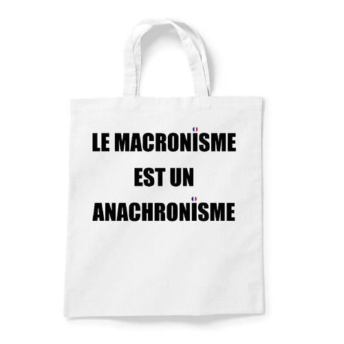 Tote bag - Coton - Blanc GS TSHIRT MACRON MACRONISME ANACHRONISME FOND ...