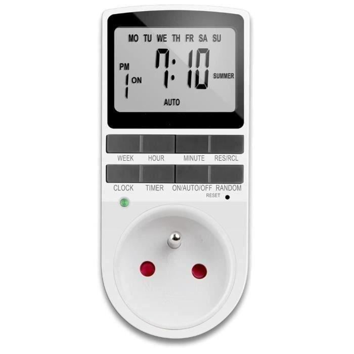 Programmateur Prise Électrique et Digitale Programmateur electriqueMinuterie Prise Numérique à ...