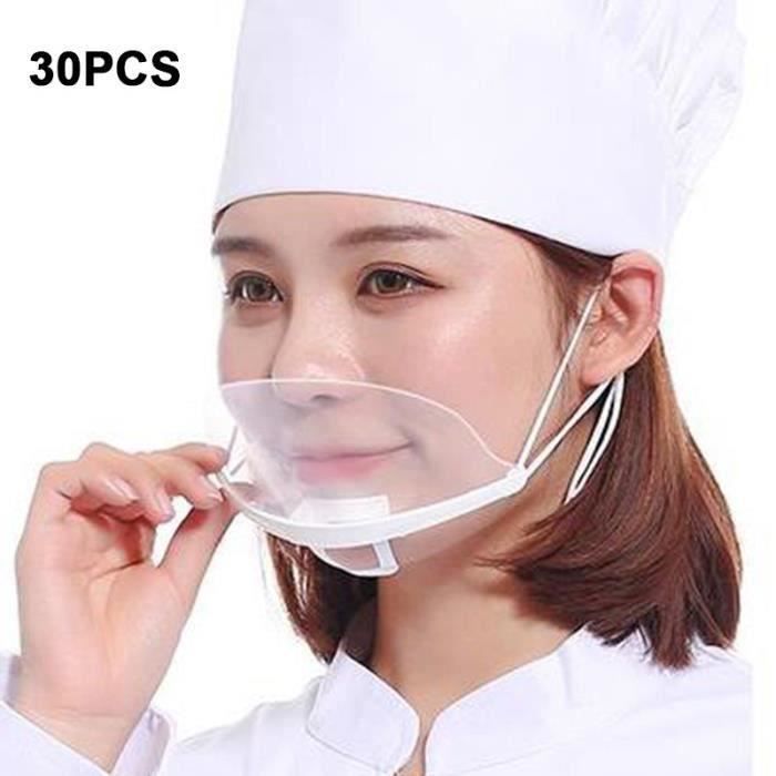 SKY-30pcs Visière de Protection Réutilisable Transparent Protection ...