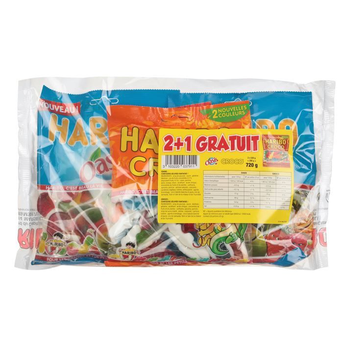 HARIBO Gélifié Doux Oasis 2x240g +240g OFFERTS ! - Cdiscount Au quotidien