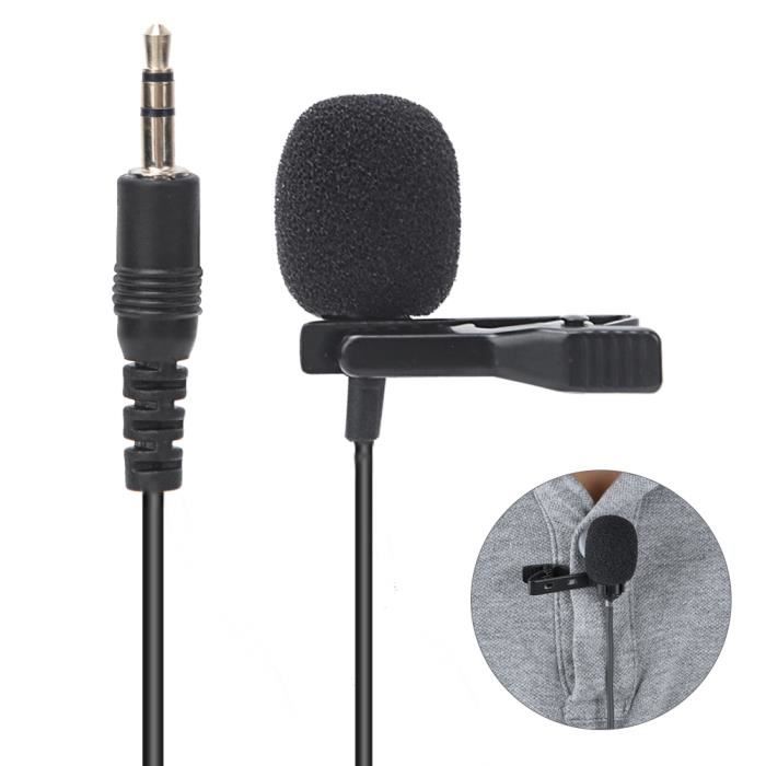 WEI mini microphone Mini micro portable à condensateur à pince à revers ...