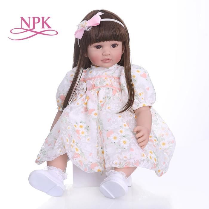 Poupée reborn pour petite fille de 60CM, belle princesse aux cheveux ...