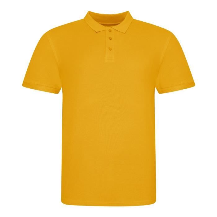 Polo JUST POLOS - AWDIS - Jaune - Col polo - Manches courtes - 100% ...