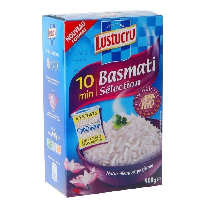 LUSTUCRU Riz Basmati Sachet 10min 900g - Cdiscount Au quotidien