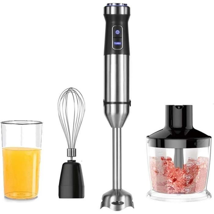 Luernas Mixeur Plongeant,4 En 1 Mixeur Multifonction,Mixeur Plongeant 1100 W Avec Réglage De La ...