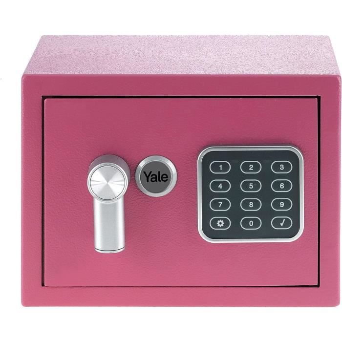 Yale Coffre-fort Acier Rose à sceller ou poser - Compact 3.8L - Serrure ...