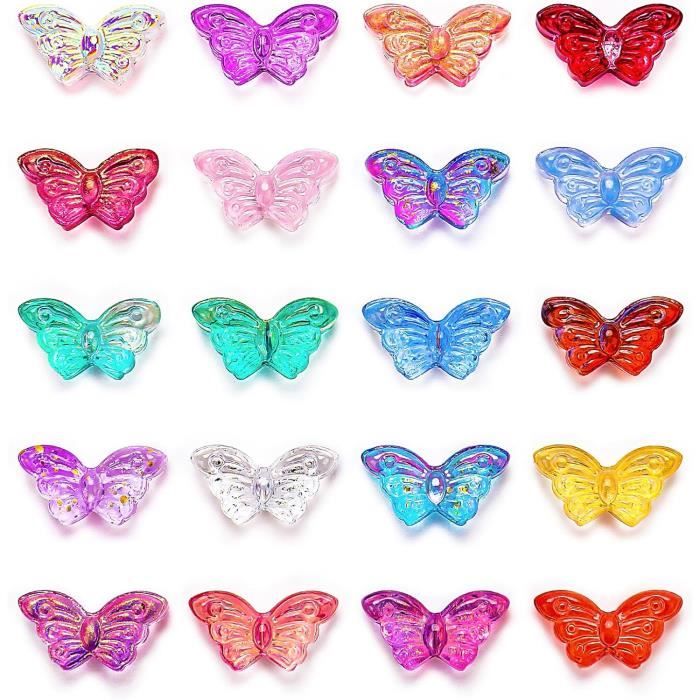 200 Pieces Perles De Papillon Pour Fabrication De Bijoux Cristal ...