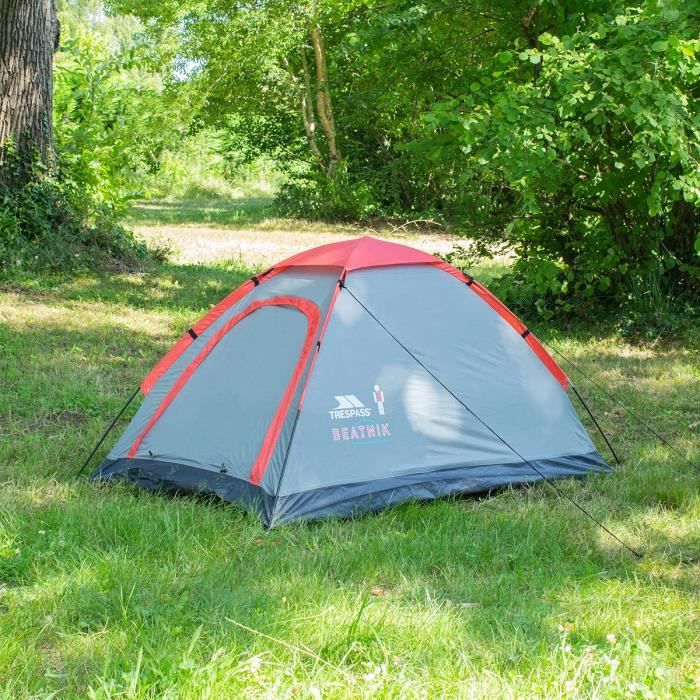 TRESPASS Tente Beatnik - 2 places - Gris fumé - Cdiscount Sport