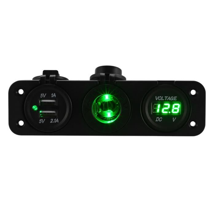XCSOURCE 3-en-1 Chargeur Double Port USB Voiture Bateau + Allume-cigare ...