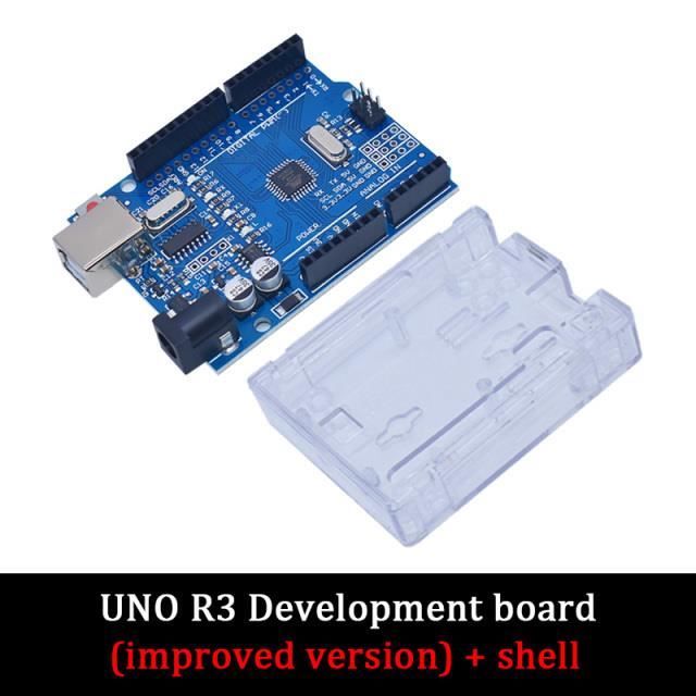 Circuits intégrés,UNO R3 SMD With Case--Puce Mega328p, Ch340g, Wemos ...