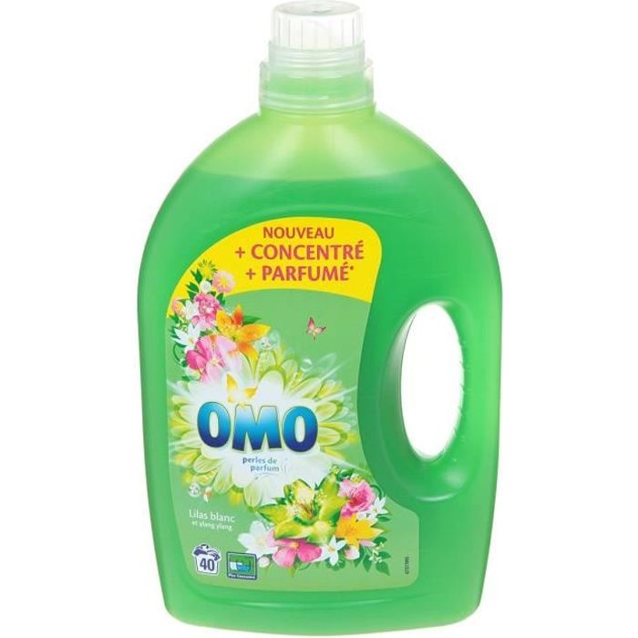 OMO Lessive liquide concentrée - Lilas Blanc Ylang Ylang - 2 L ...