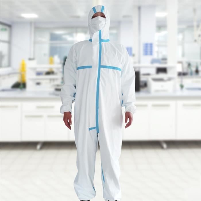 Combinaison de travail jetable - ZERODIS - JA516 - Blanc - L 170cm ...