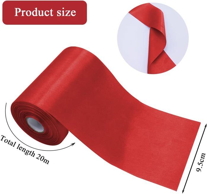 Grand Ruban de Satin 9,5 cm x 20 m, Large Ruban Cadeau pour la ...