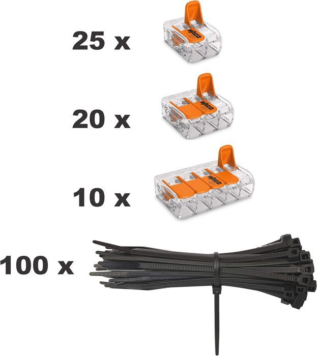 Bornes de connexion Serie 221 | Assortiment 55 pièces | 25x 221-412 ...