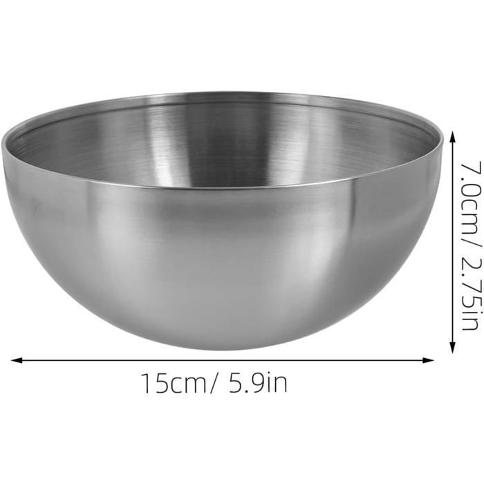 Bol à mélanger en acier inoxydable, bols faciaux de ramen aux céréales ...