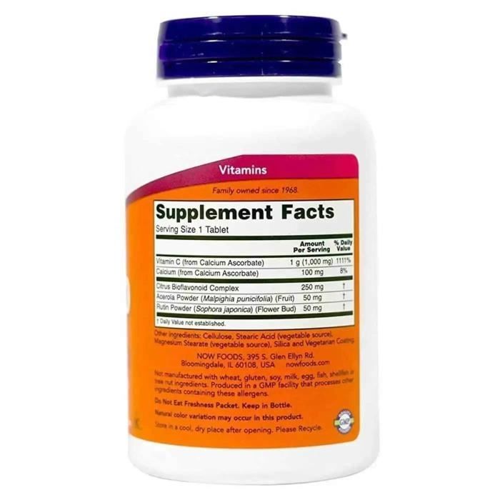 NOW FOODS Vitamin C-1000 Complex Buffered (Vitamine C avec ...