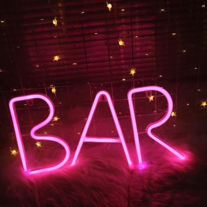 Néon Bar Signe Led Neon Lettre Night Light Marquee Mot Signe Mur Décor ...