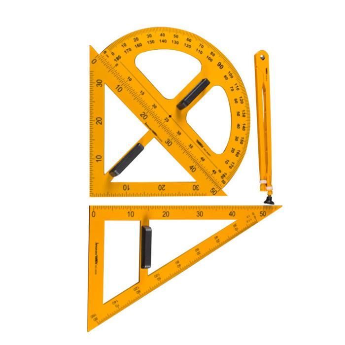 Regle - equerre,Règle de dessin en plastique pour l'école,outil de ...