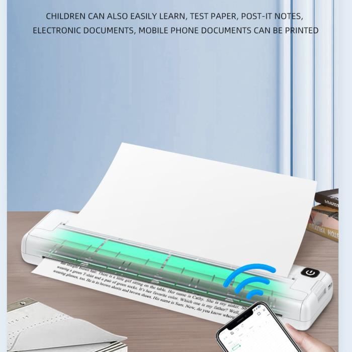 Imprimante Thermique A4 - FDIT - Mini Imprimante Sans Encre - 200 DPI ...