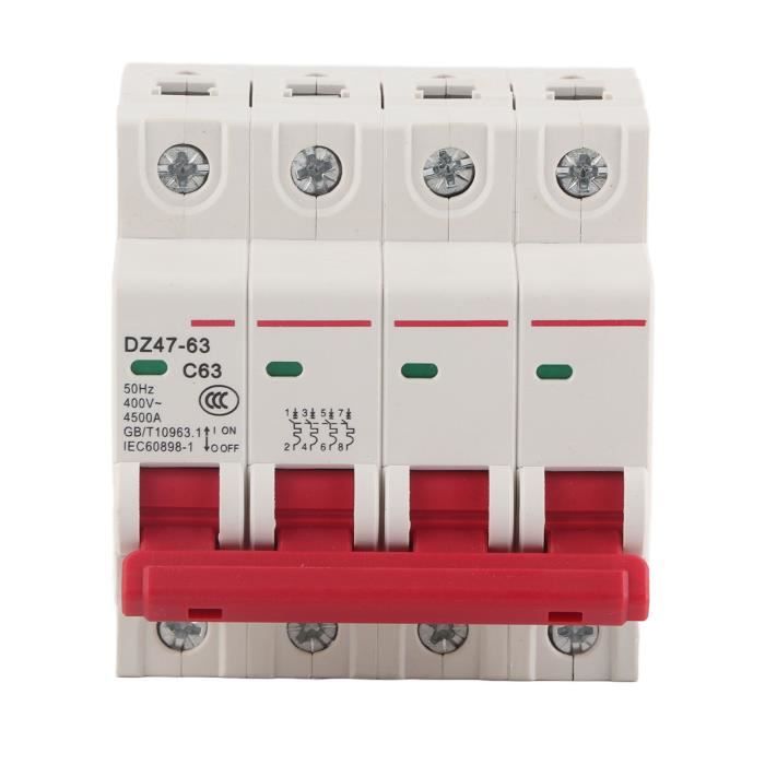 HURRISE DZ47-63-4P Disjoncteur Disjoncteur , Disjoncteur 4P 63A , Disjoncteur CC Photovoltaïque ...