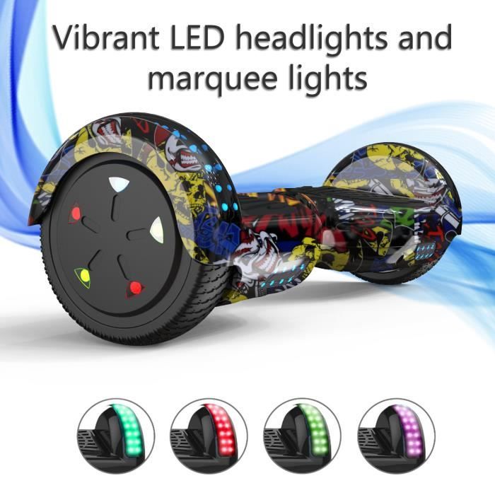 Hoverboard RCB 6.5 Pouces LED hip-hop + Karting Ajustable Camouflage ...