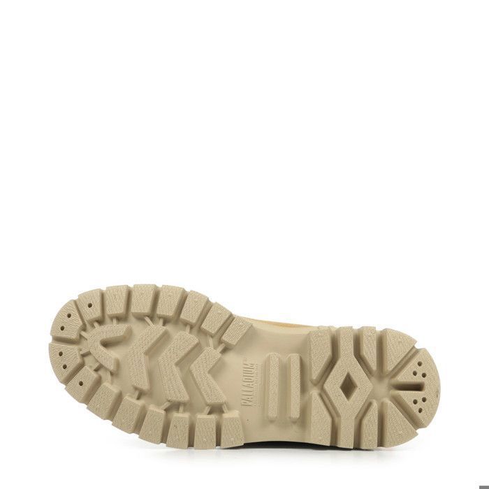 Palladium Pallashoc Lo - Baskets femme cuir marron, semelle caoutchouc ...
