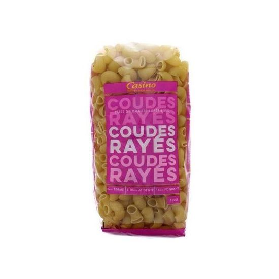 Coudes rayés - Casino - 500 g - Cdiscount Au quotidien