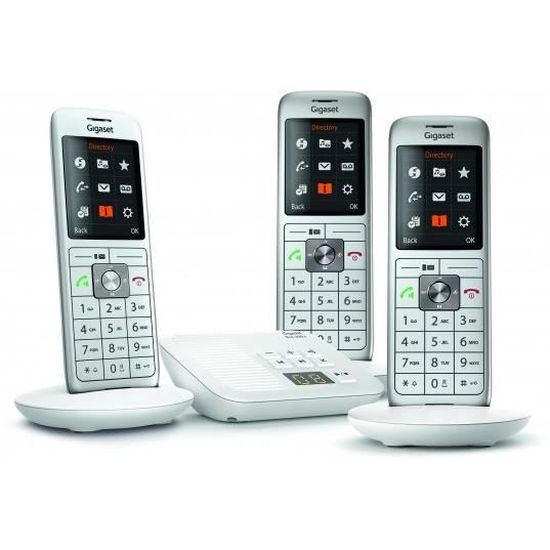 Téléphone sans fil - GIGASET - CL660A TRIO BLANC - Répondeur, Eco Dect ...