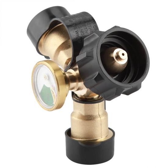 Adaptateur de propane - SONEW - Y-Splitter Tee - Manomètre - Laiton ...