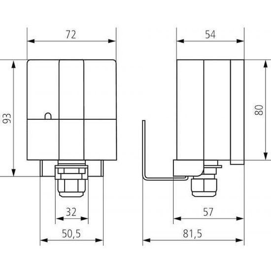 Theben LUNA 133 KNX Helligkeitssensor, 1 - 100000 lx, IP 54 (1339200 ...