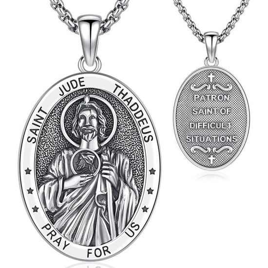 Saint Michael-Saint Christophe-Jésus Christ Argent Sterling 925 ...
