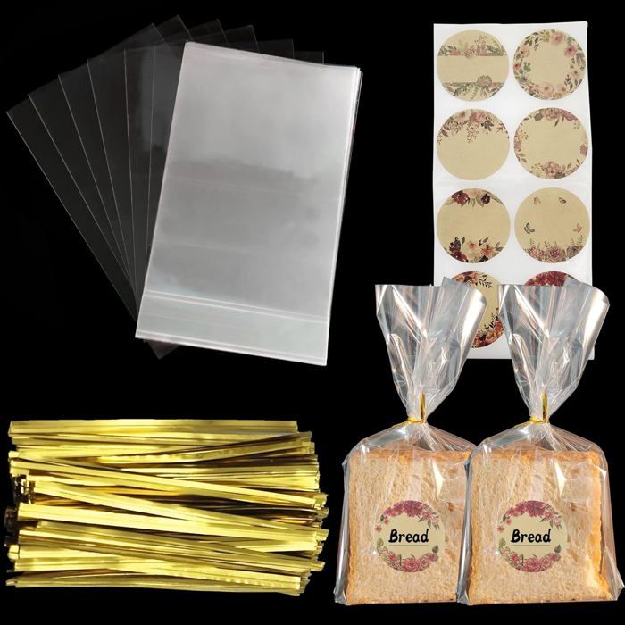 Flyoo 150 Pièces Sac Sachet Bonbon, 15 x 25cm Sachets Transparent, Sac ...