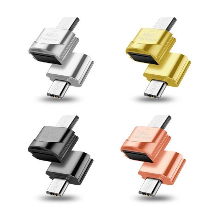 Lecteur de carte portable AIHONTAI Micro V8 USB-Noir pour téléphone ...