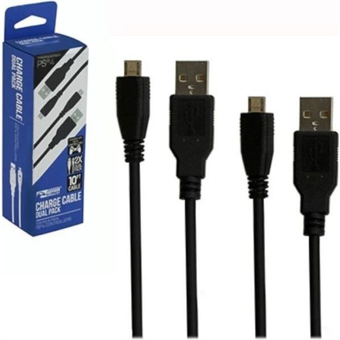 Pack de 2 Câbles de Chargement Recharge USB 3 mètres Pour Manette Pad ...