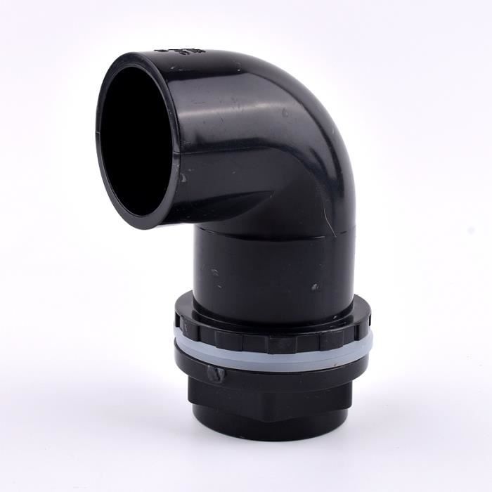 Modèle 2-Diamètre intérieur 25 mm-BiosD Tuyau droit en PVC noir pour aquarium, joint de poisson ...