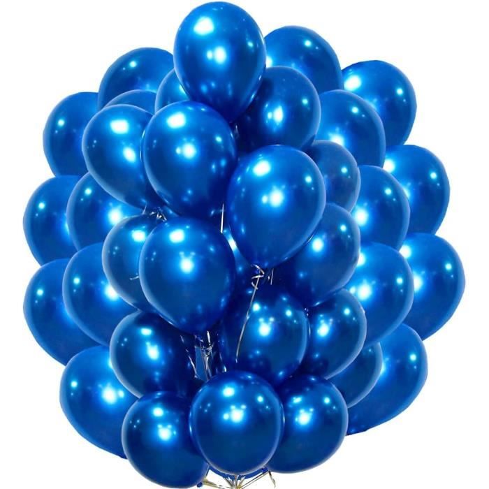 Ballons métallique bleu pour décoration de fête anniversaire - Jonami ...