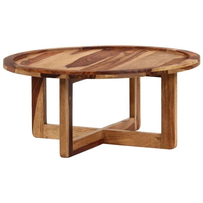 SIB Table basse 80x35 cm Bois massif de Sesham - Cdiscount Maison