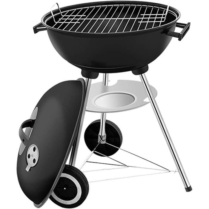 Grille de Charbon de Bois Portable Barbecue Ronde Portable en Plein air ...