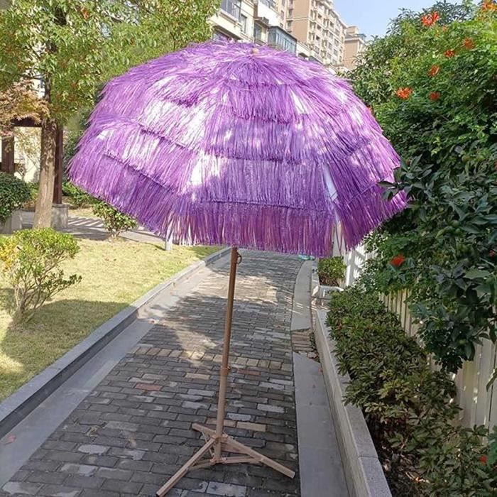 Parapluie de Patio Violet 6,5 Pieds en chaume Tiki Parapluie Parasol de ...