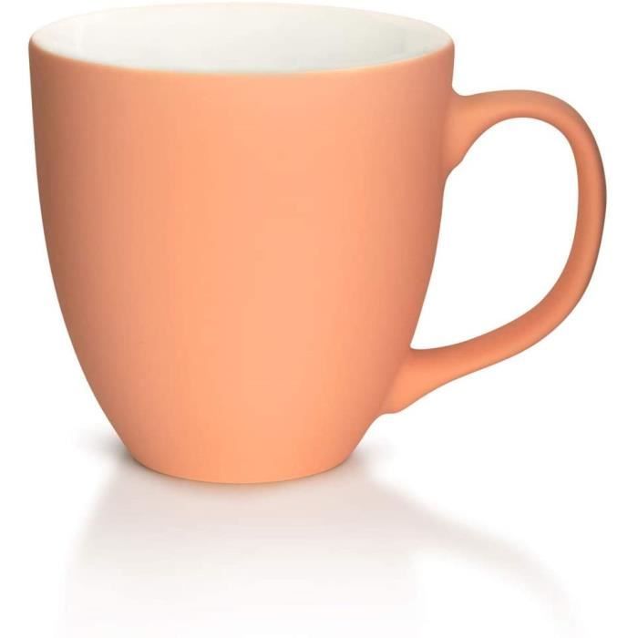 Grande tasse à café XXL en porcelaine avec surface douce mate, rouge ...