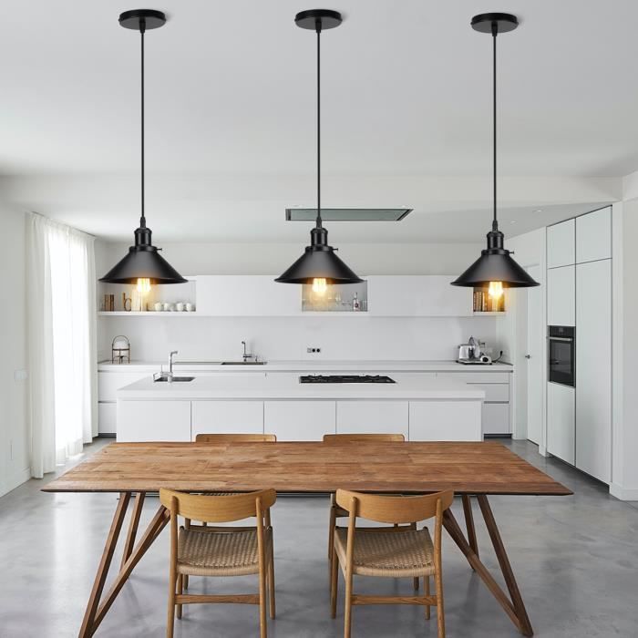 Sayoo Lustre Suspension Plafond Vintage Industrielle, Plafonnier Abat ...