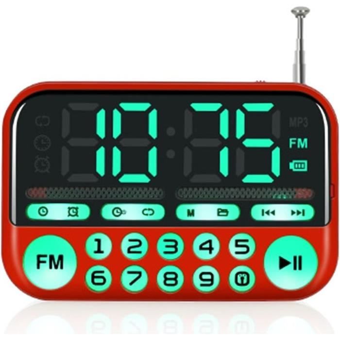 Mini Radio Portable Fm Usb Tf Mp3 Rechargeable Avec Bouton ...