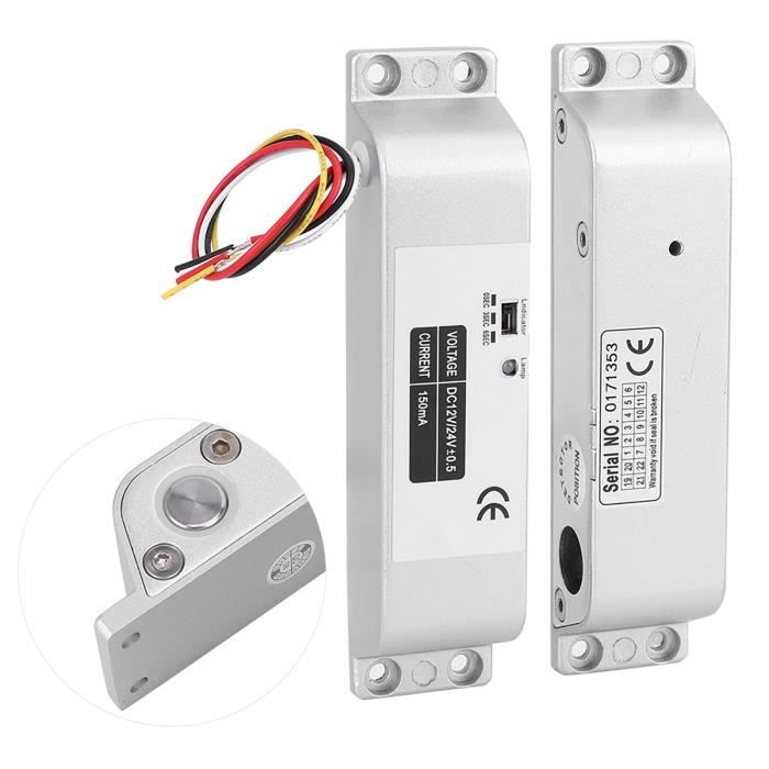 FAN-Mortaise électrique Serrure à Pêne électrique DC12V/24V avec Retard ...