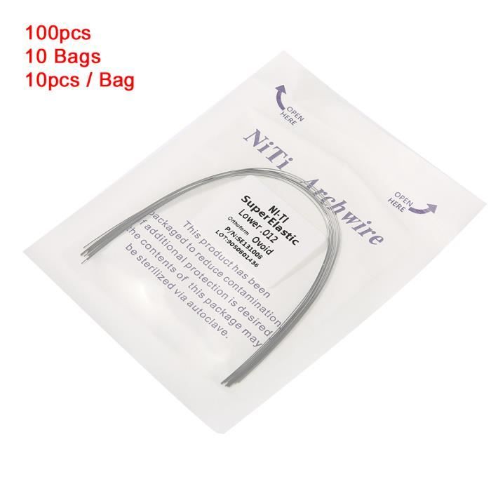 EBTOOLS Arc Fil 100 pcs NiTi Rond Orthodontique Support Archwire Super ...