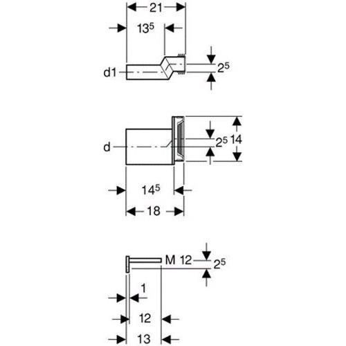 Geberit Sanbloc Raccords mur-WC DN 100 / Double coude 2,5mm - 405012001 ...