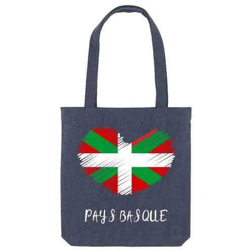 Tote bag - Coton - Bleu GS COEUR CRAYON PAYS BASQUE 1 - Cdiscount ...