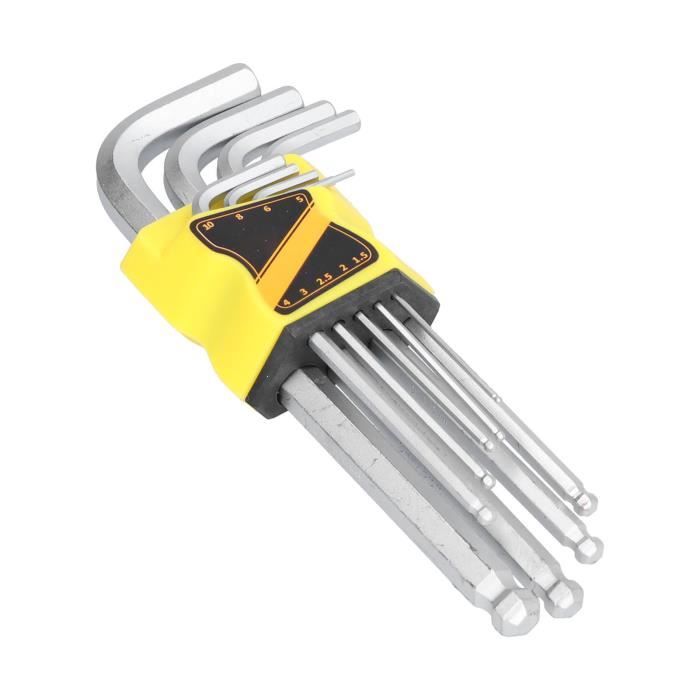 GOTOTOP clé hexagonale Jeu de clés hexagonales Clé métrique à bras long ...