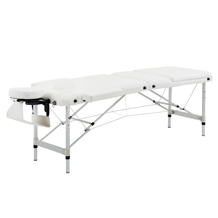 Table De Massage Pliable 3 Zones Hauteur Réglable Dim 215l X 60l X 61