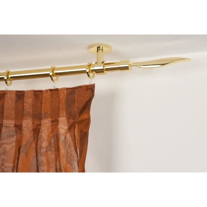 InCasa Tringle a Rideaux O 20 mm, L. 280 cm. en Laiton Poli Complet - Cdiscount Maison