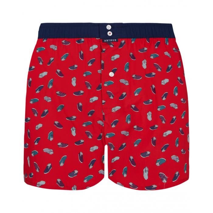 Caleçon coton Rouge - Cdiscount Prêt-à-Porter